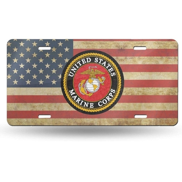 Other | Usmc United States Marine Corps Metal License Plate | Poshmark